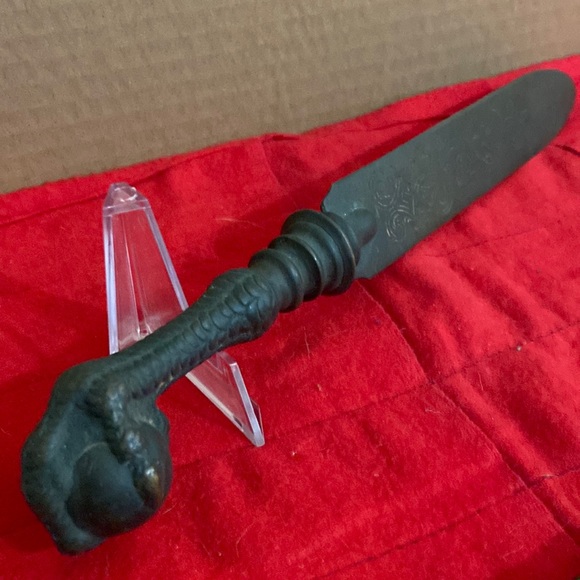 Antique | Office | Bronze Letter Opener Ball And Claw With Etching ...